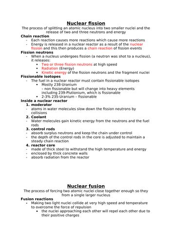 Aqa Gcse Physics Notes Teaching Resources
