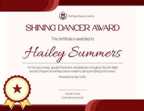 Free Printable Dance Certificate Templates To Customize Online