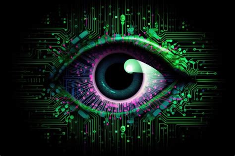 Premium Ai Image Biometric Authentication Eye Scanning Big Data