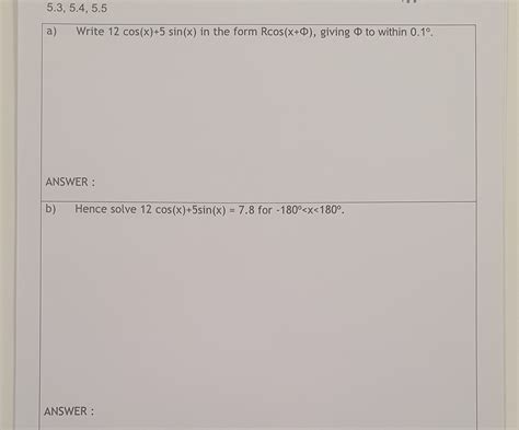 Solved Begin Tabular Clll Hline 53 And