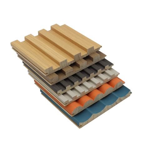 Modern High End Fluted Mdf Wall Panel And Accessories Vertical Wooden