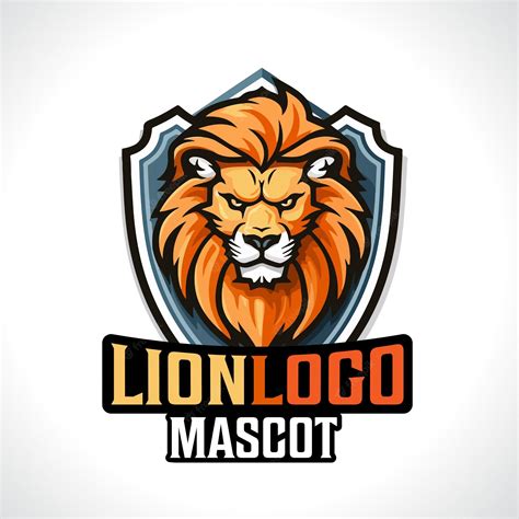 Design De Logotipo De Mascote De Leão Ilustração Vetorial De Leão