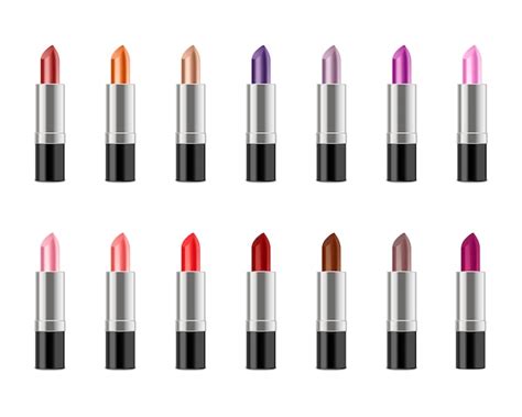 Premium Vector Set Of Realistic Lipstick