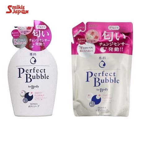 Senka Perfect Bubble Body Wash Sweet Floral 500ml Refill 350ml Made
