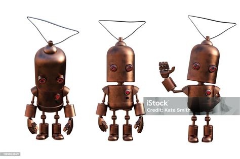 흰색 3d 렌더링에 고립 된 귀여운 작은 로봇의 집합입니다 3차원 형태에 대한 스톡 사진 및 기타 이미지 3차원 형태 개념 개념과 주제 Istock
