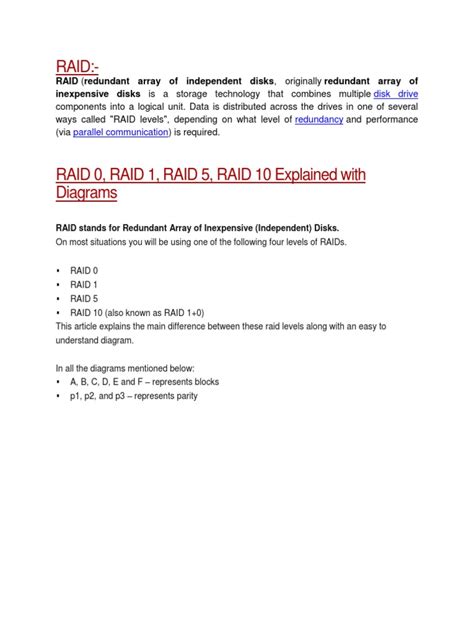raid disk drive redundancy parallel communication download free