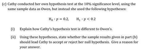 Hypothesis Testing Edexcel A Level Maths Statistics Questions Answers Easy Save My