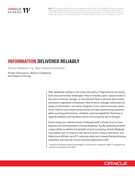 oracle database new features whitepaper 11g pdf oracle database