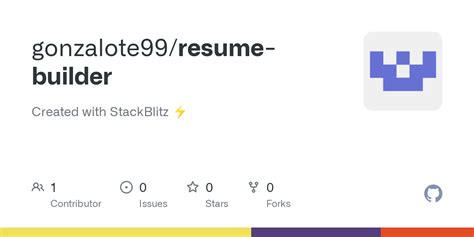 Github Gonzalote Resume Builder Created With Stackblitz