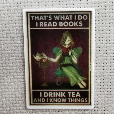 Needle Minder Read Books Drink Tea Know Things Stitch Bunny Shop