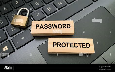Close Up View Of Text On Wooden Blocks Password Protected With