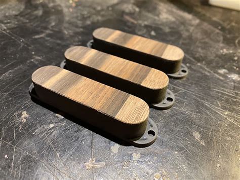 Custom Ebony Pick Up Covers Strat Style Reverb