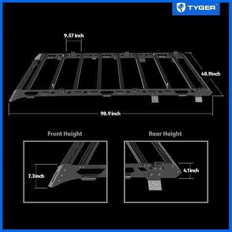 Tyger Auto Platform Style Roof Rack Compatible With 2021 2026 Ford