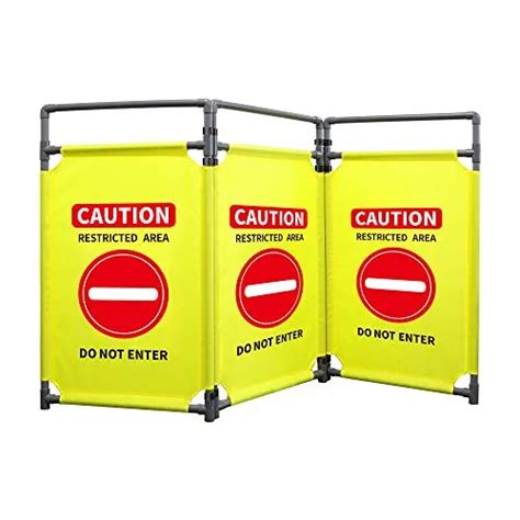 3 Paneles De Barricada De Suridad Plable De 58 Pies Con Mar Meses