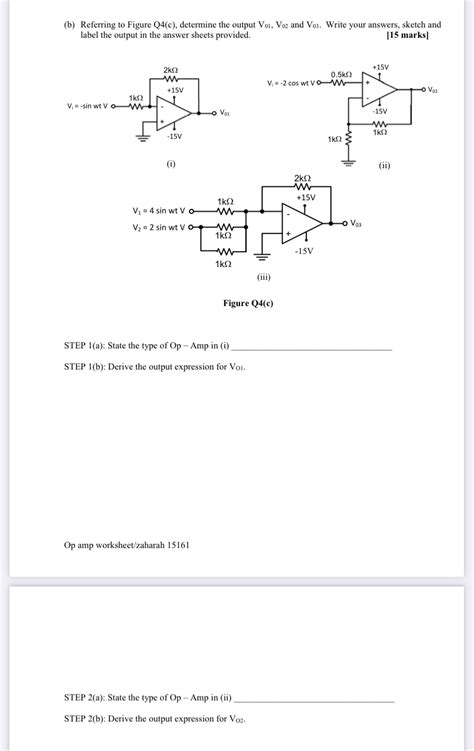 solved b ﻿referring to figure q4 c ﻿determine the output