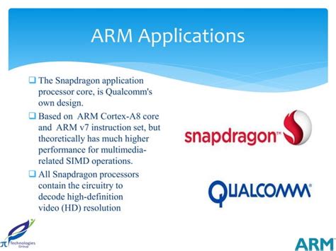 Arm Processor Architecture Awareness Session Pi Technologies Ppt