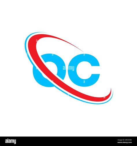 OC O C Letter Logo Design Initial Letter OC Linked Circle Upercase