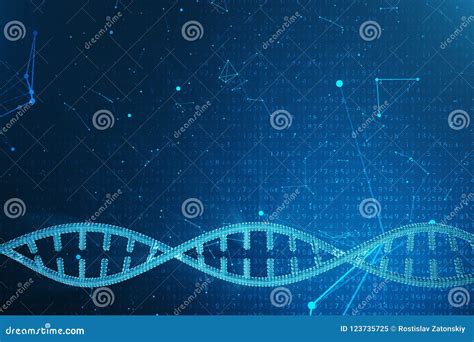 Artifical Intelegence Dna Molecule Dna Is Converted Into A Digital Code Digital Code Genome
