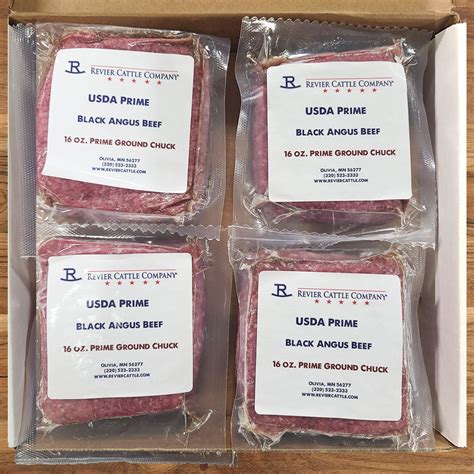 Revier Usda Prime Black Angus Beef Ground Chuck Revier Beef