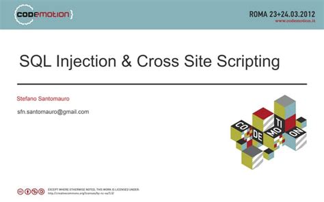 sql injection and cross site scripting by stefano santomauro ppt
