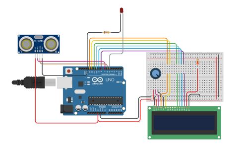 Circuit Design Ultrasonicsensorinterfacing Tinkercad