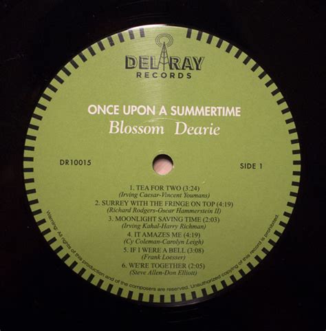 Blossom Dearie Once Upon A Summertime Vinyl Pussycat Records