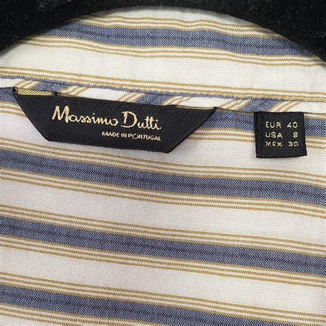 Massimo Dutti Striped Button Up Blouse Brand Depop