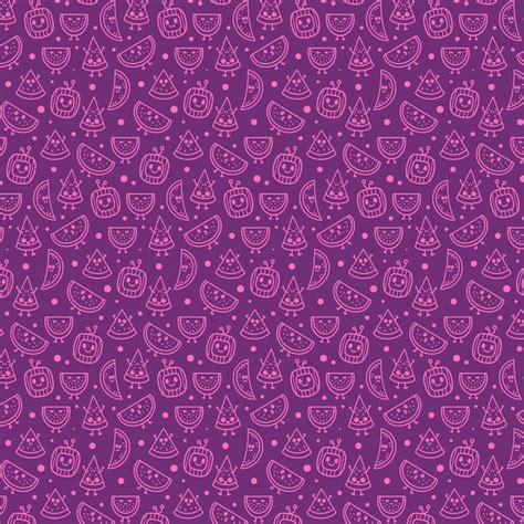 Premium Vector Outline Watermelon Cartoon Pattern Background