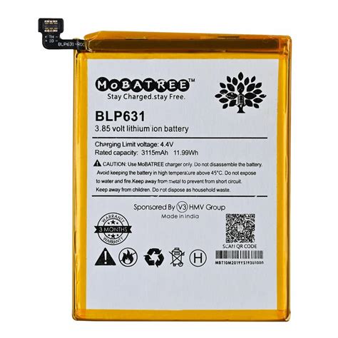Mobatree BLP631 Original Mobile Battery For Oppo A77 A73 F3 F5 3115 MAh At 540 Mobile