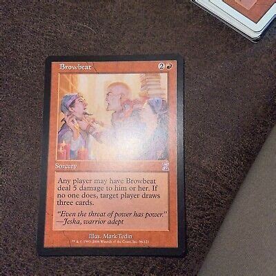 James Bregenzer Magic The Gathering Browbeat Card Magic The