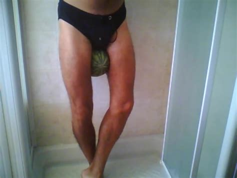 Uncle Crushes Watermelon Between His Thighs