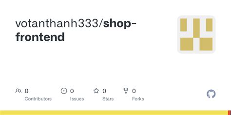 Github Votanthanh333shop Frontend