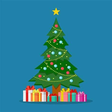 Navidad árbol decorado Navidad árbol con regalo caja decoración