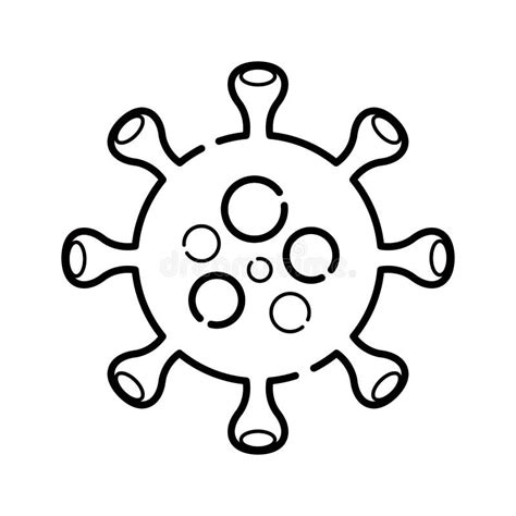 白色背景中的冠状病毒黑白图标 向量例证 插画 包括有 传染 流行 诊断 腹泻 流行病 医学 182393160