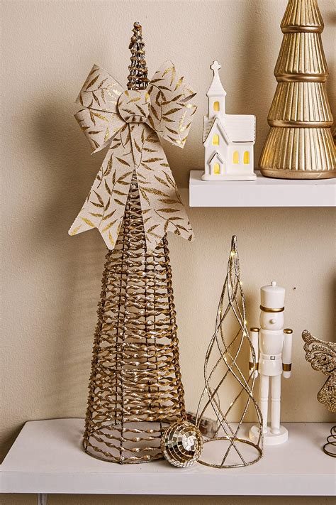 Rattan Twist Cone Festive Tree 80cm