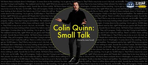 Colin Quinn Small Talk Florida Theatre