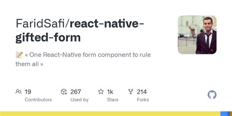 GitHub FaridSafi React Native Gifted Form One React Native Form