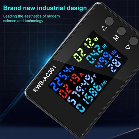 KWS AC301 100A 50 300V AC Digital Current Voltmeter With Closed