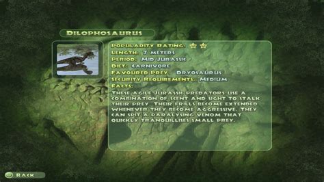 Dilophosaurus Jurassic Park Operasjon Genesis