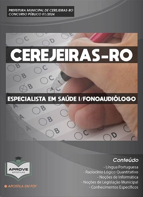 APOSTILA CEREJEIRAS ESPECIALISTA EM SAÚDE I FONOAUDIÓLOGO Aprove