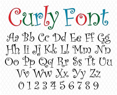 Cute Curly Fonts