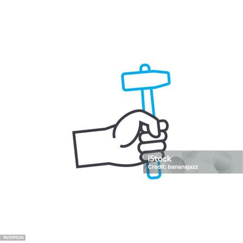 가구 만드는 선형 아이콘 개념을 작동합니다 제품 라인 벡터 기호 상징 그림 작품 가구에 대한 스톡 벡터 아트 및 기타 이미지