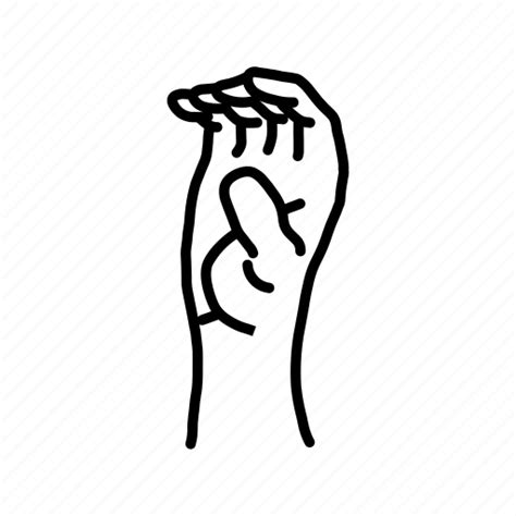 Communication Gesture Hand Alphabet Handicap Sign Language Icon