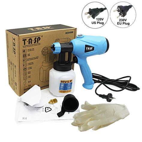 ₩76694에서 Tasp 전기 스프레이 건 400w Hvlp 페인트 스프레이어 압축기 흐름 제어 에어 브러시 전동 공구 쉬운