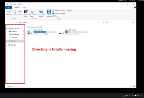 Pcloud Directory Is Missing From Navigation Pane In Explorer Rpcloud