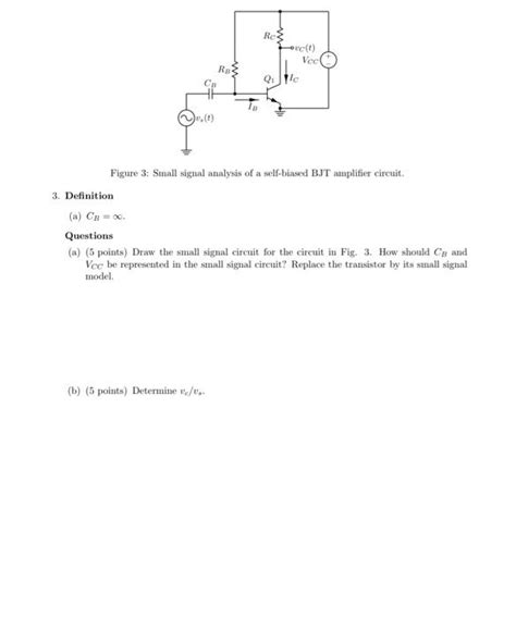 Solved Figure Small Signal Analysis Of A Self Biased B Jt Chegg