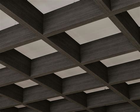 Open Framework Ceiling Grid Woodgrain