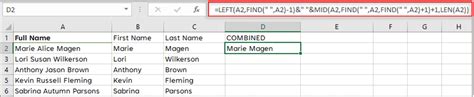 Remove Middle Name From Full Name In Excel Easy Ways