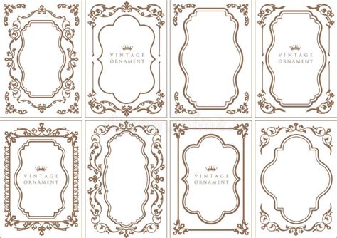 Retro Ornamental Frame Vintage Rectangle Ornaments And Ornate Border Decorative Wedding Frames