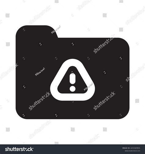 Restrict Folder Icon Solid Style Stock Vector Royalty Free 2233187831